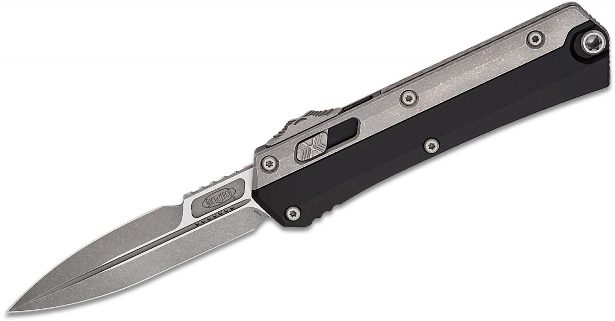 Microtech 184-10AP Glykon AUTO OTF Knife 3.75" Apocalyptic Double Edge ...