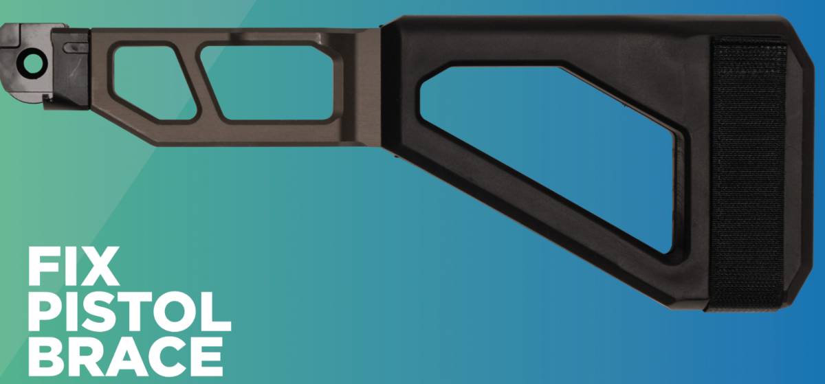 Q, The Fix, Pistol Brace, For Q Fix Pistols, Gray Finish | NJG
