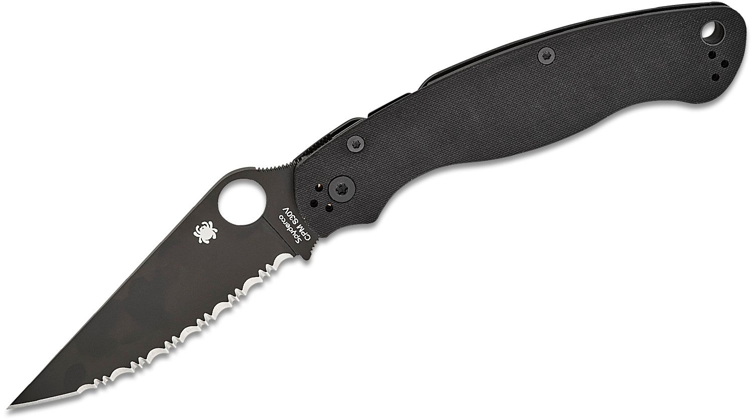 Spyderco Military 2 Compression Lock Folding Knife 4" S30V Black DLC ...