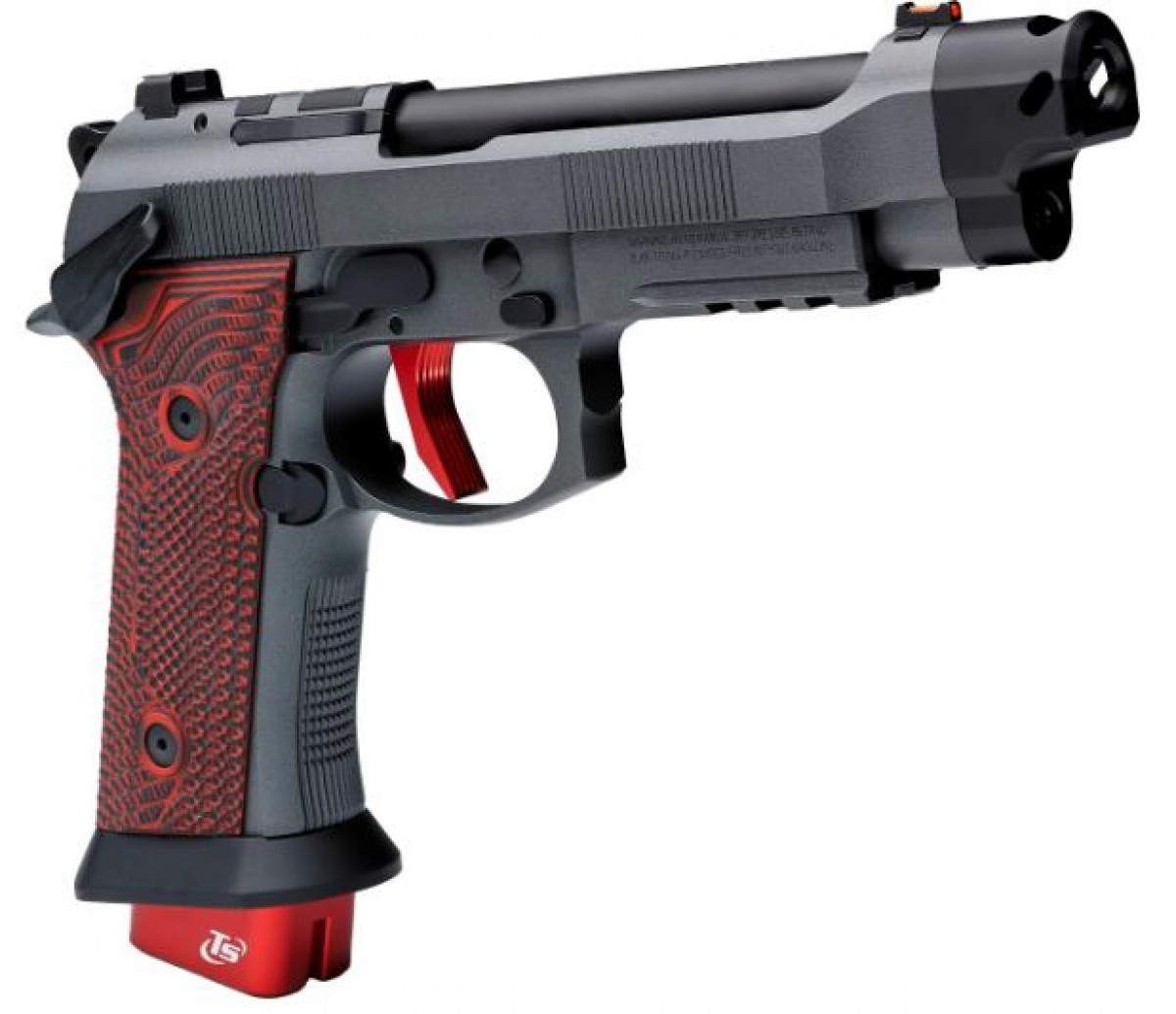 Beretta 92XI SAO GARA, 9mm 5.1" Match Grade with compensator, fiber ...