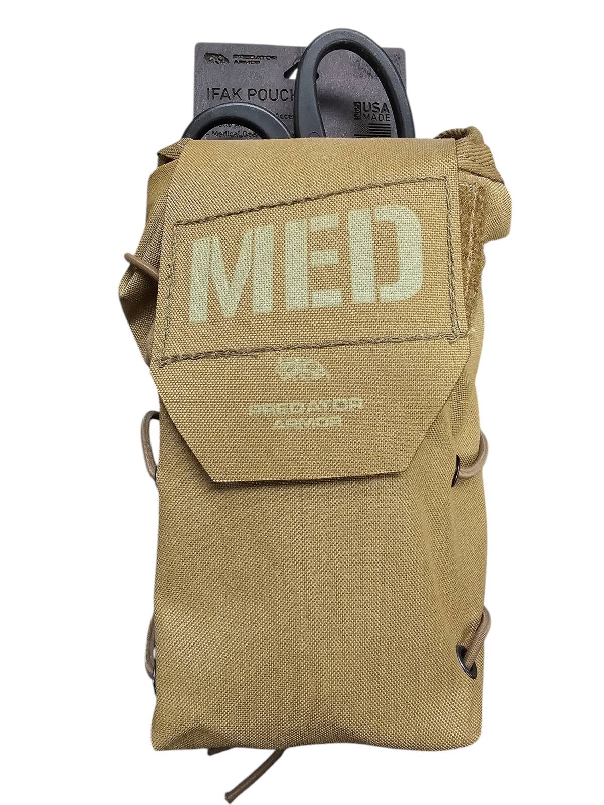 Predator Armor IFAK Coyote Individual First Aid Kit Pouch w/ Malice ...