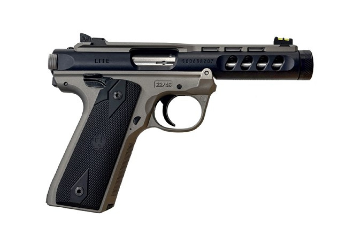 RUGER, MARK IV 22/45 LITE, ELITE CONCRETE CEREKOTE, 22LR, 4.4" BARREL ...