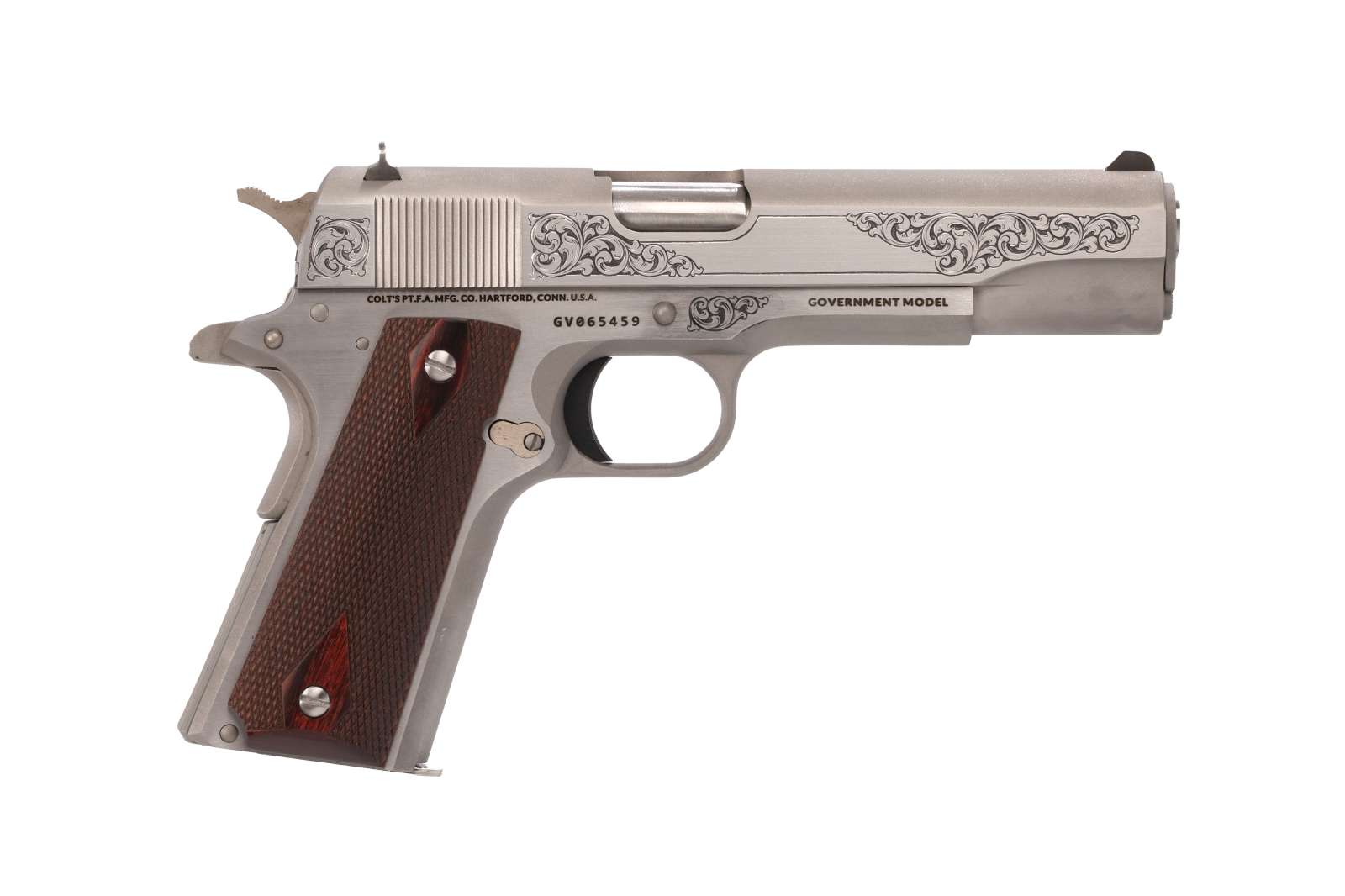 COLT, 1911, GOVERNMENT CLASSIC, 45ACP, 5.0" BARREL, STAINLESS STEEL ...