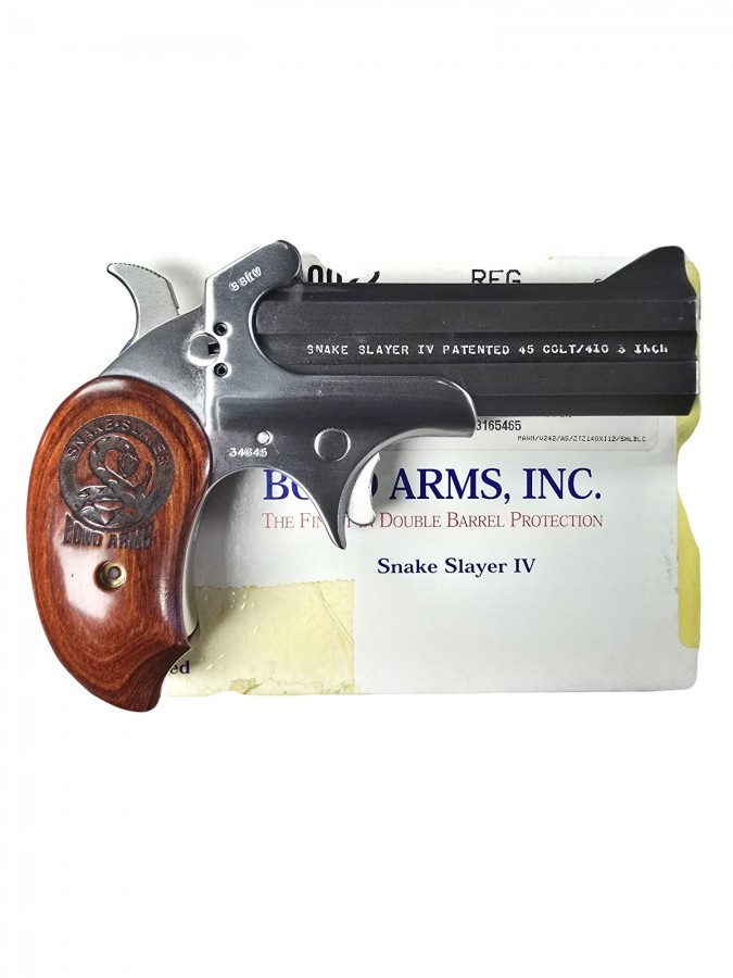Pre-owned, Bond Arms, Snake Slayer IV, .45LC/.410 Derringer, 2 rd, 4.25 ...