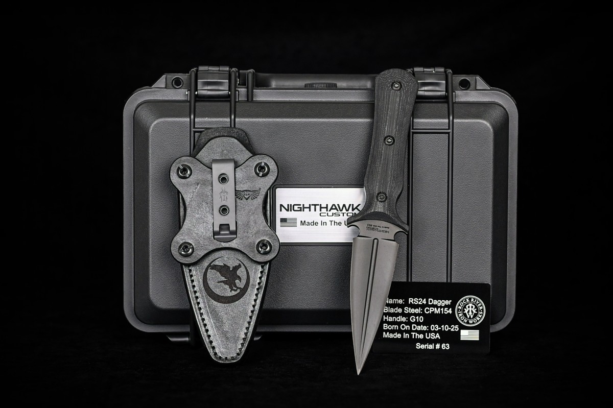 Nighthawk Custom RS24 Dagger 4.0" CMP154 DLC Coated Center Fluted Blade ...