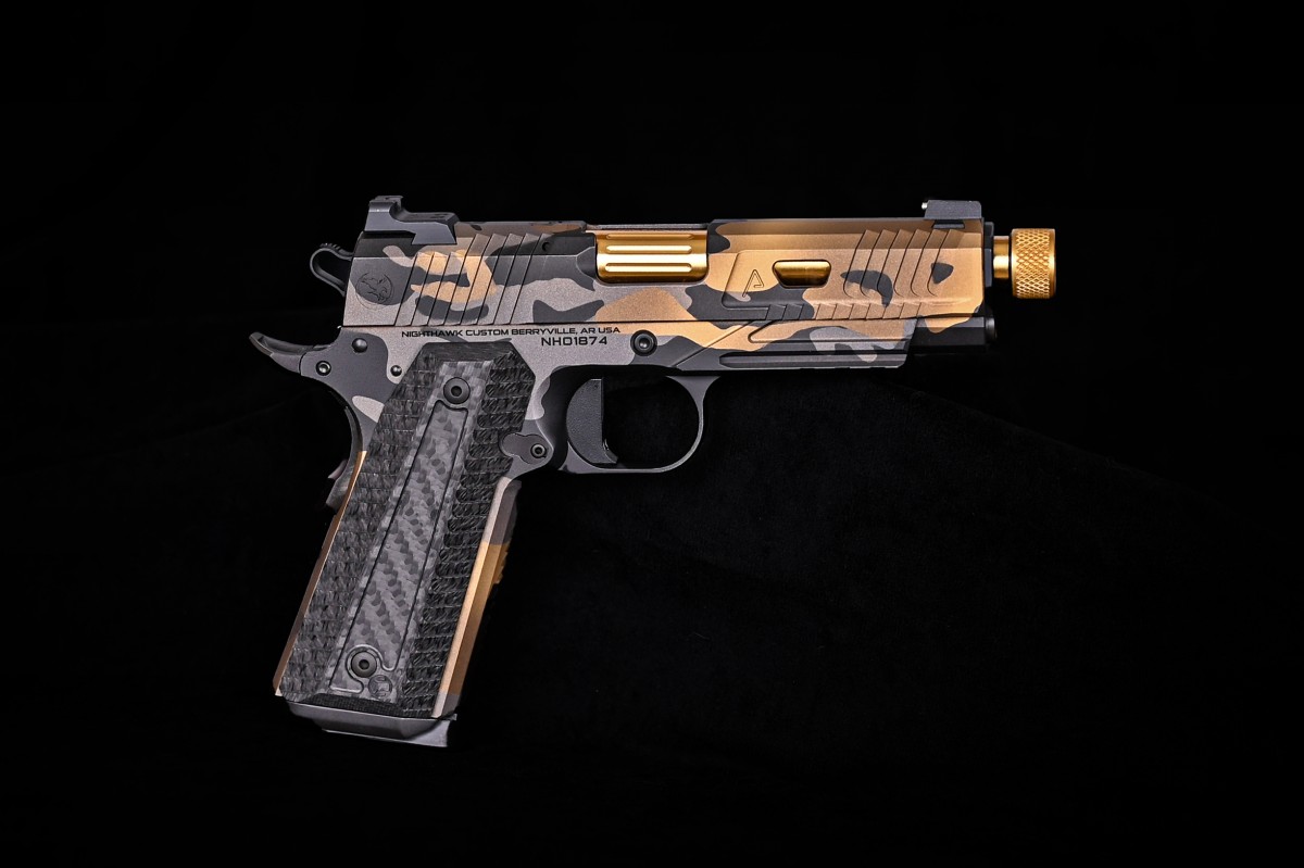 Nighthawk Custom, Agent 2 Commander, .45acp, 1911 pistol with Tin (gold ...