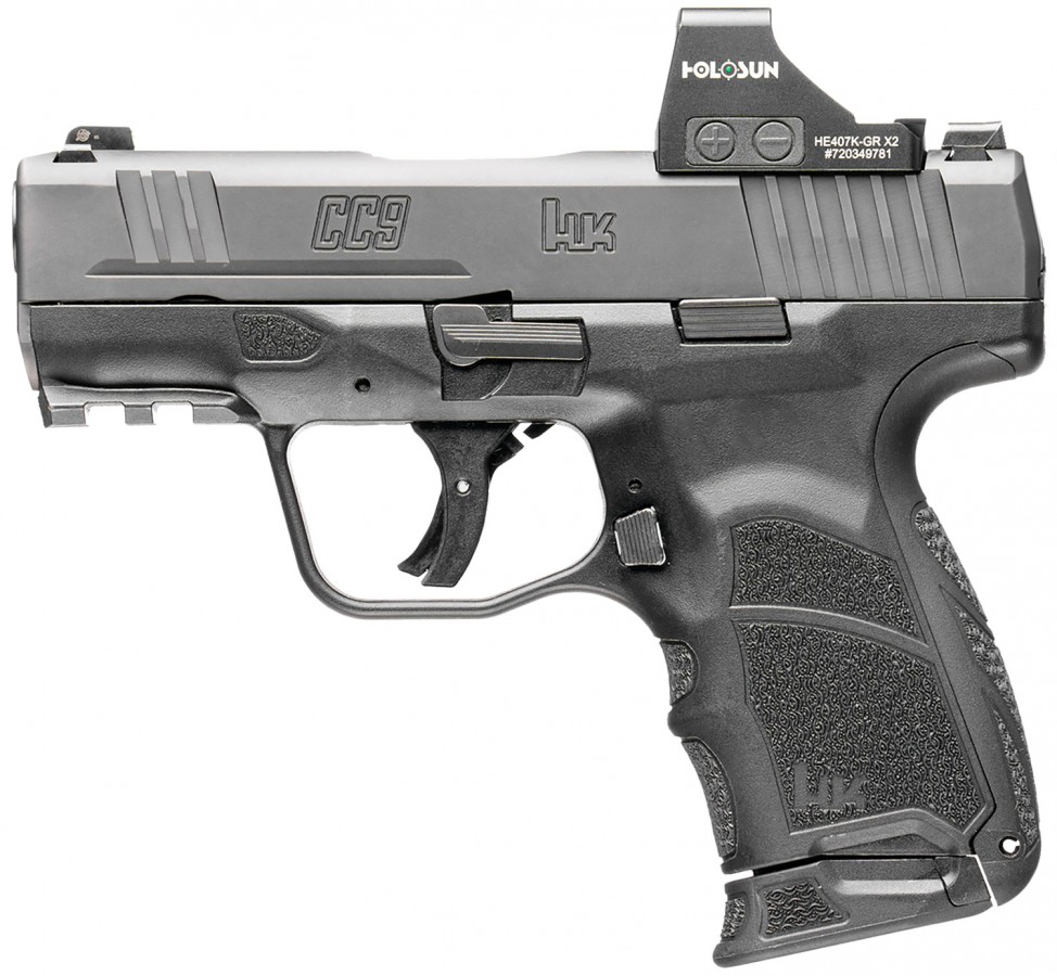 HK, CC9, 9mm, 12+1, Pistol with 3.32" Black Polygonal Rifled Barrel ...