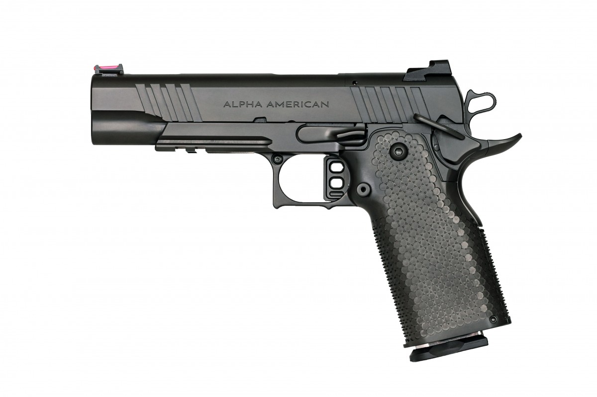 Alpha American, AAF3 Government 9mm double stack pistol with 5" ported ...