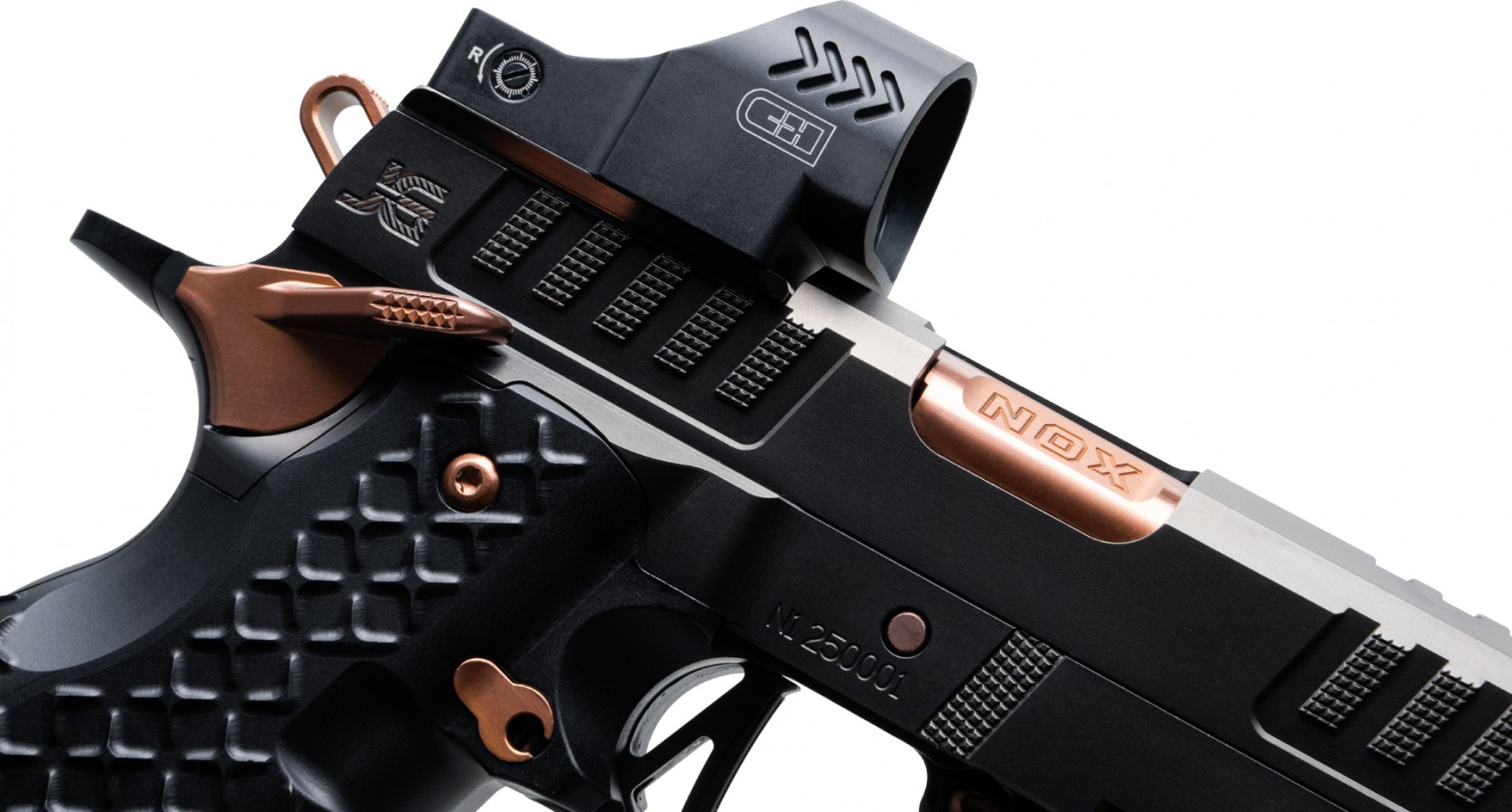 Jacob Grey NOX 9 Double Stack 2011 9mm Pistol with 5.0” Integrally ...