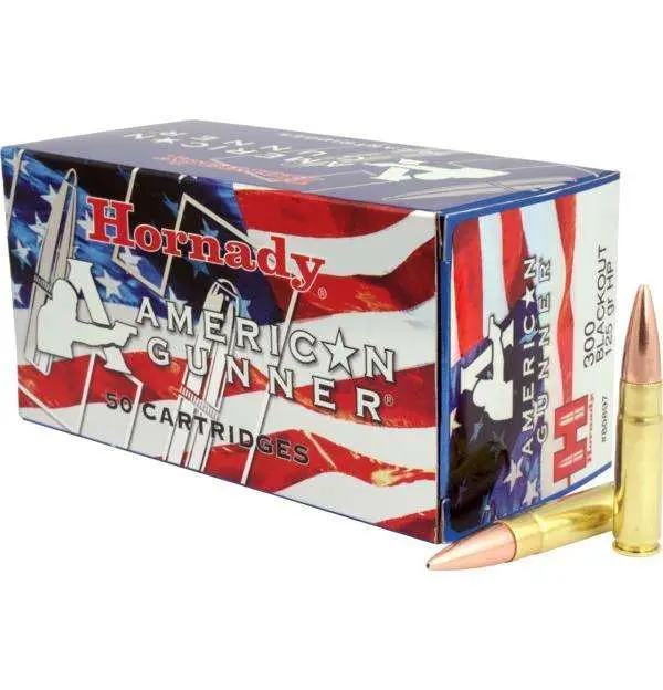 Hornady 80897 American Gunner 300 Blackout 125 gr Hollow Point (HP) 50 ...