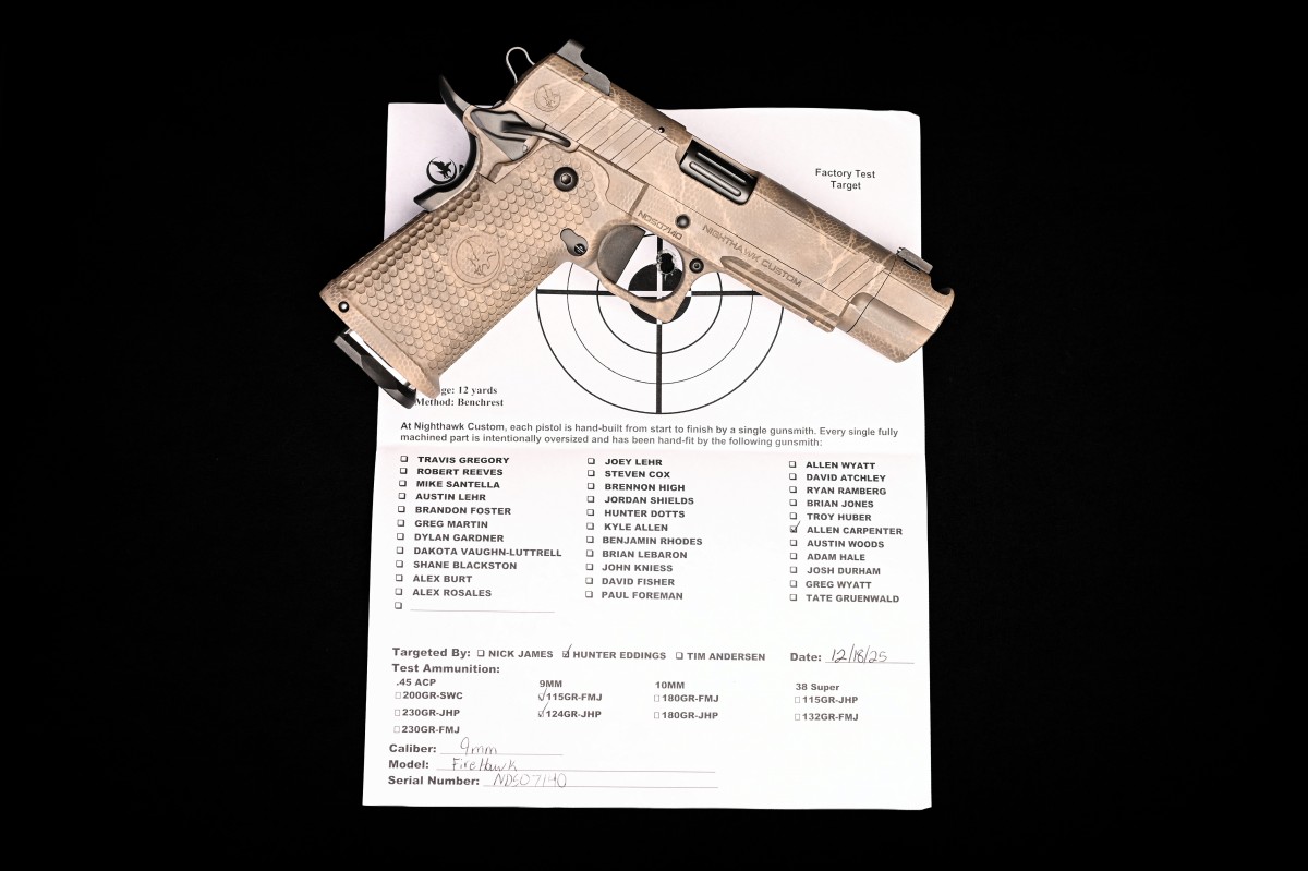 Nighthawk Custom, Firehawk 9mm Double-Stack (2011) pistol with many ...