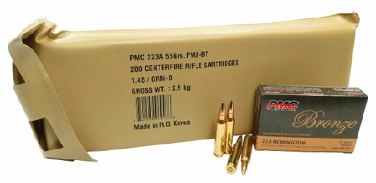 PMC 223ABP Battle Pack 223 Rem 55 gr Full Metal Jacket Boat Tail (FMJBT ...