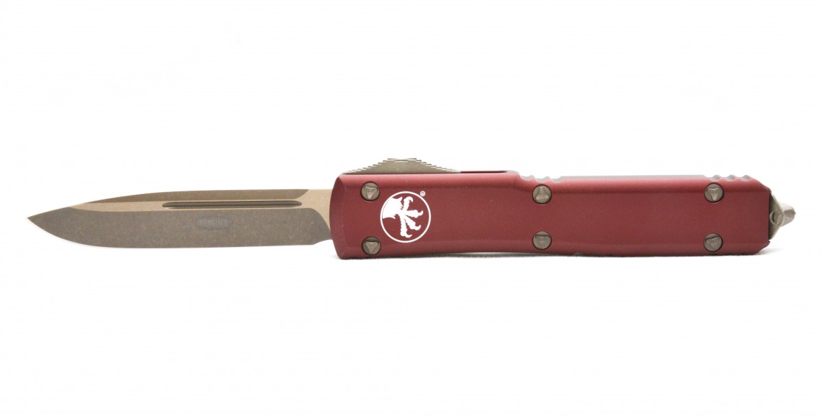 Microtech Ultratech S/E Bronze Apocalyptic Blade Merlot Handle 121 ...